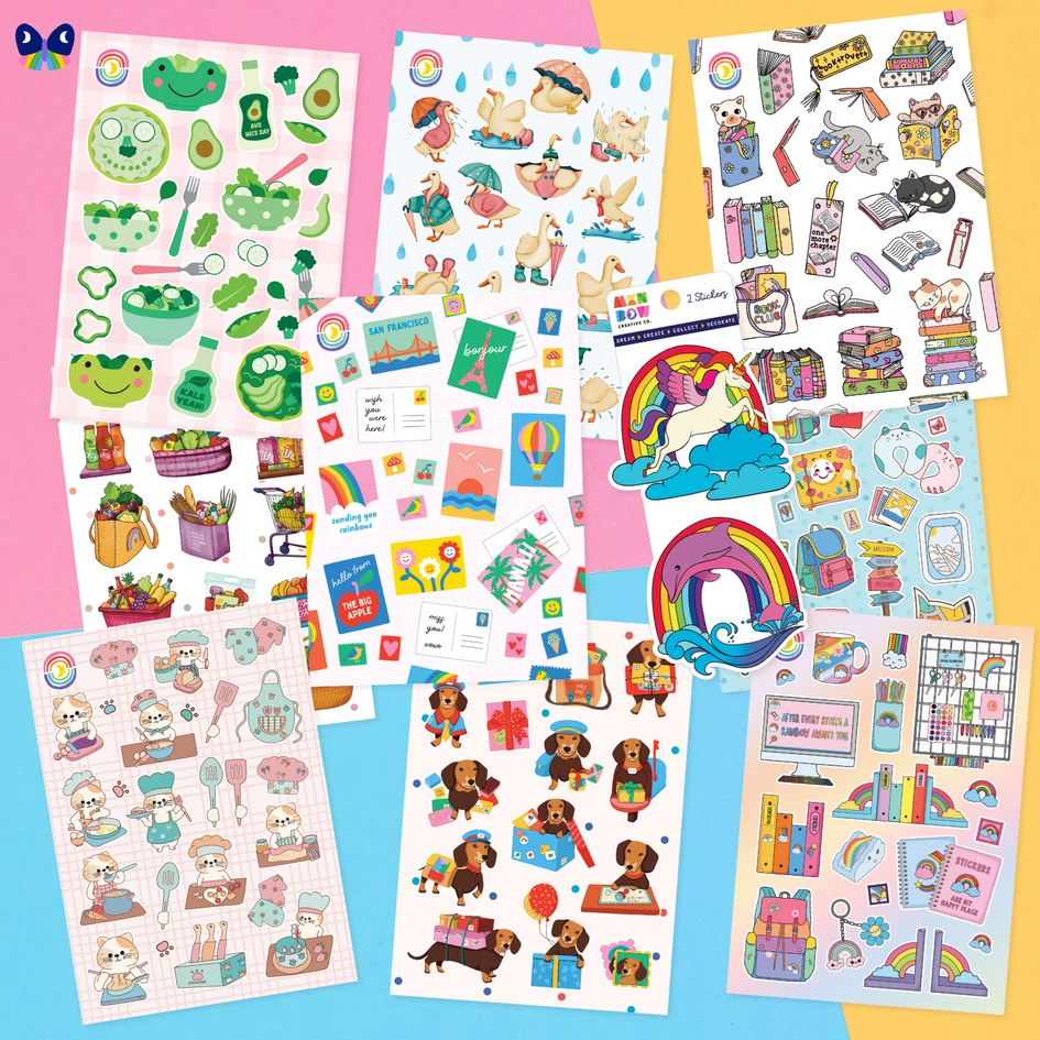 Rainbow Mail Infinity Sticker Roll