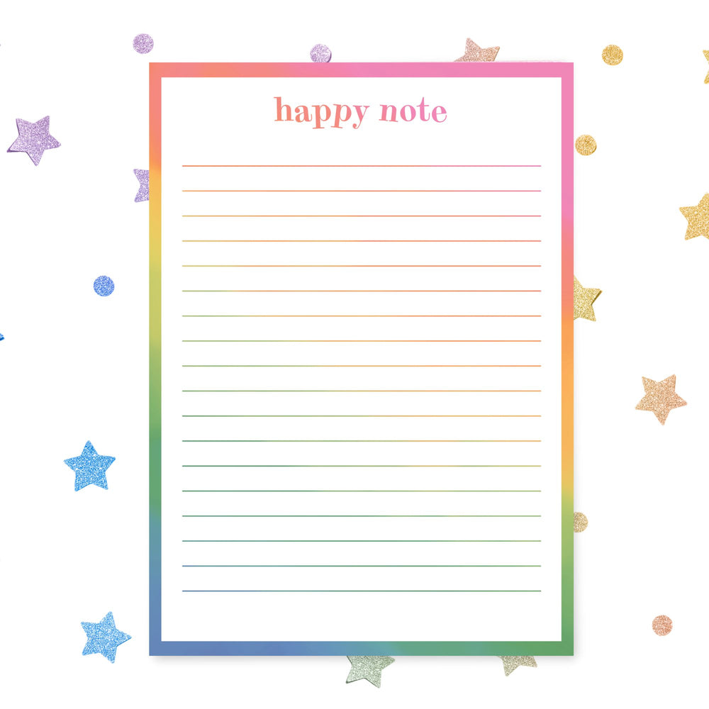 Happy Note A6 Notepad Rainbow Rider Edition