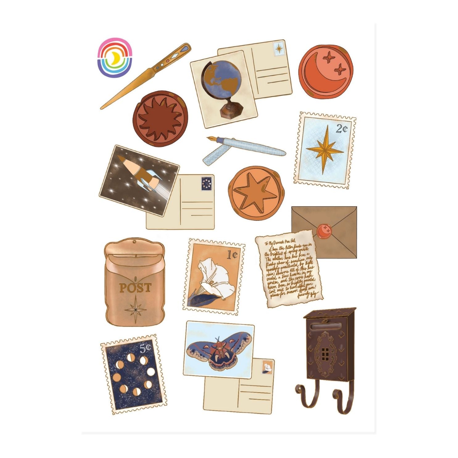 Celestial Ephemera Hologram Sticker Sheet