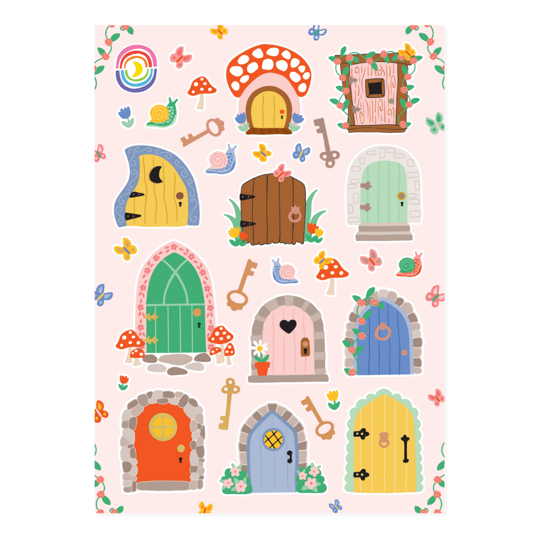 Pixie Portals Gold Hologram Foil Sticker Sheet