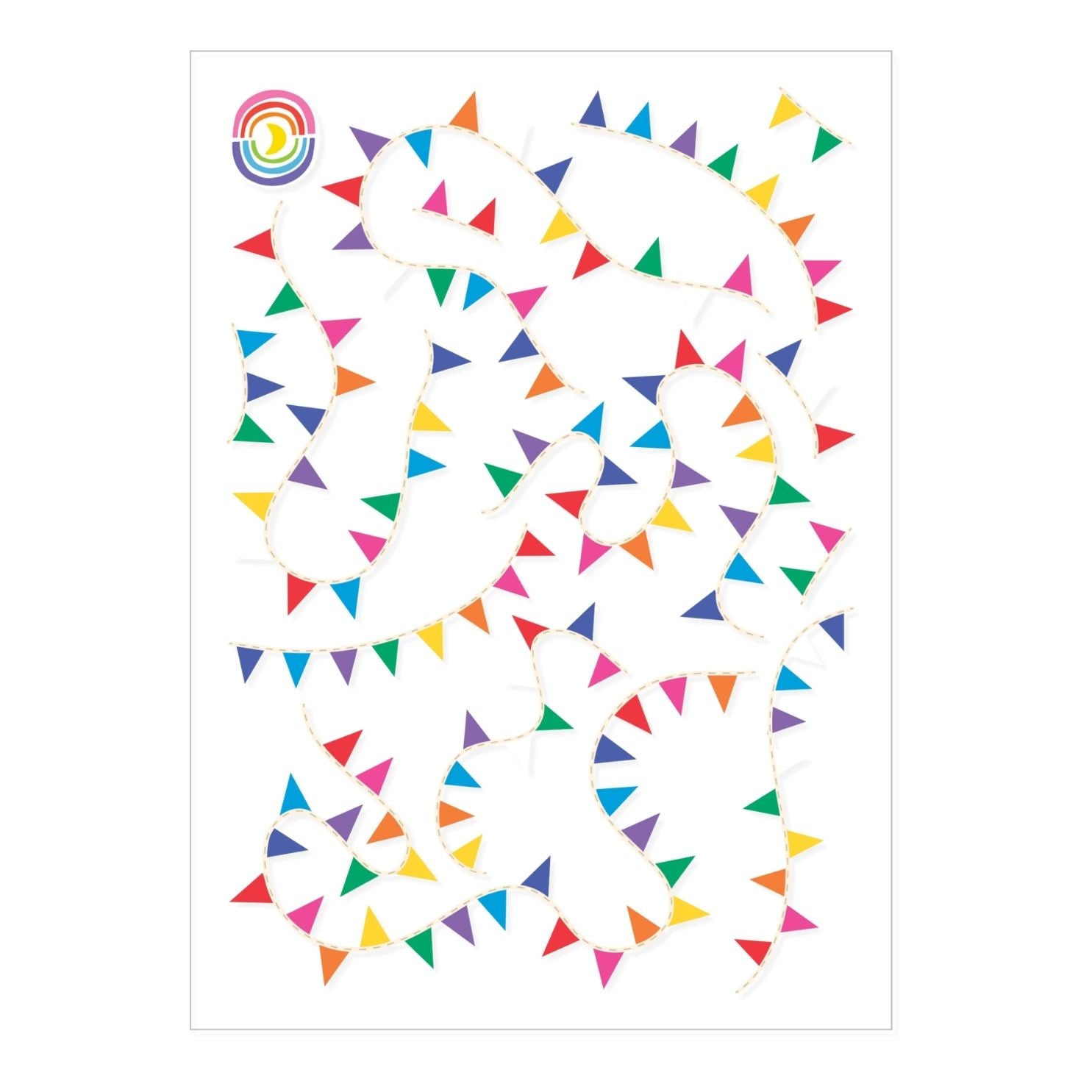 Rainbow Bunting Sticker Sheet