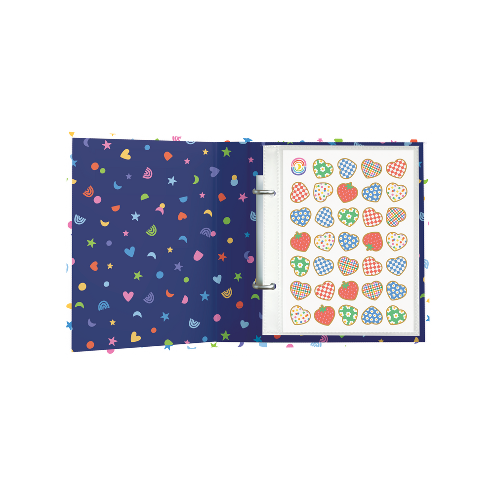 Sticker Organizing Folder Confetti White Moon